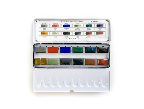 A Year of Color Exploration Palette ~ Bijoux Set Watercolor Palette, H ...