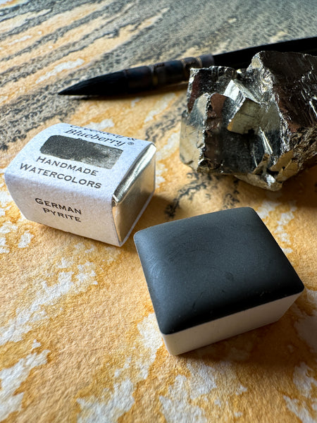 German Pyrite Watercolor Paint, Half-Pan – Greenleaf & Blueberry