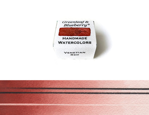 Venetian Red Watercolor Paint, Half-Pan, ML – Greenleaf & Blueberry