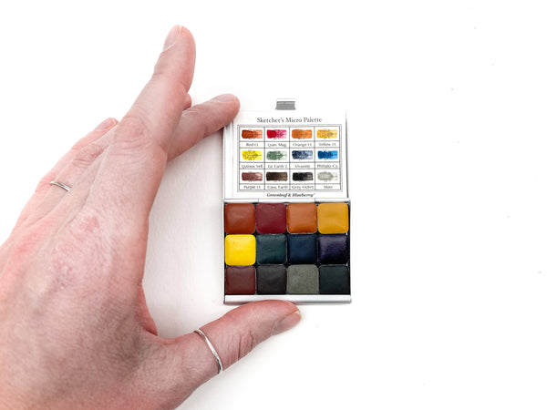 Sketcher's Micro Palette (Eighth-Pans) – Greenleaf & Blueberry