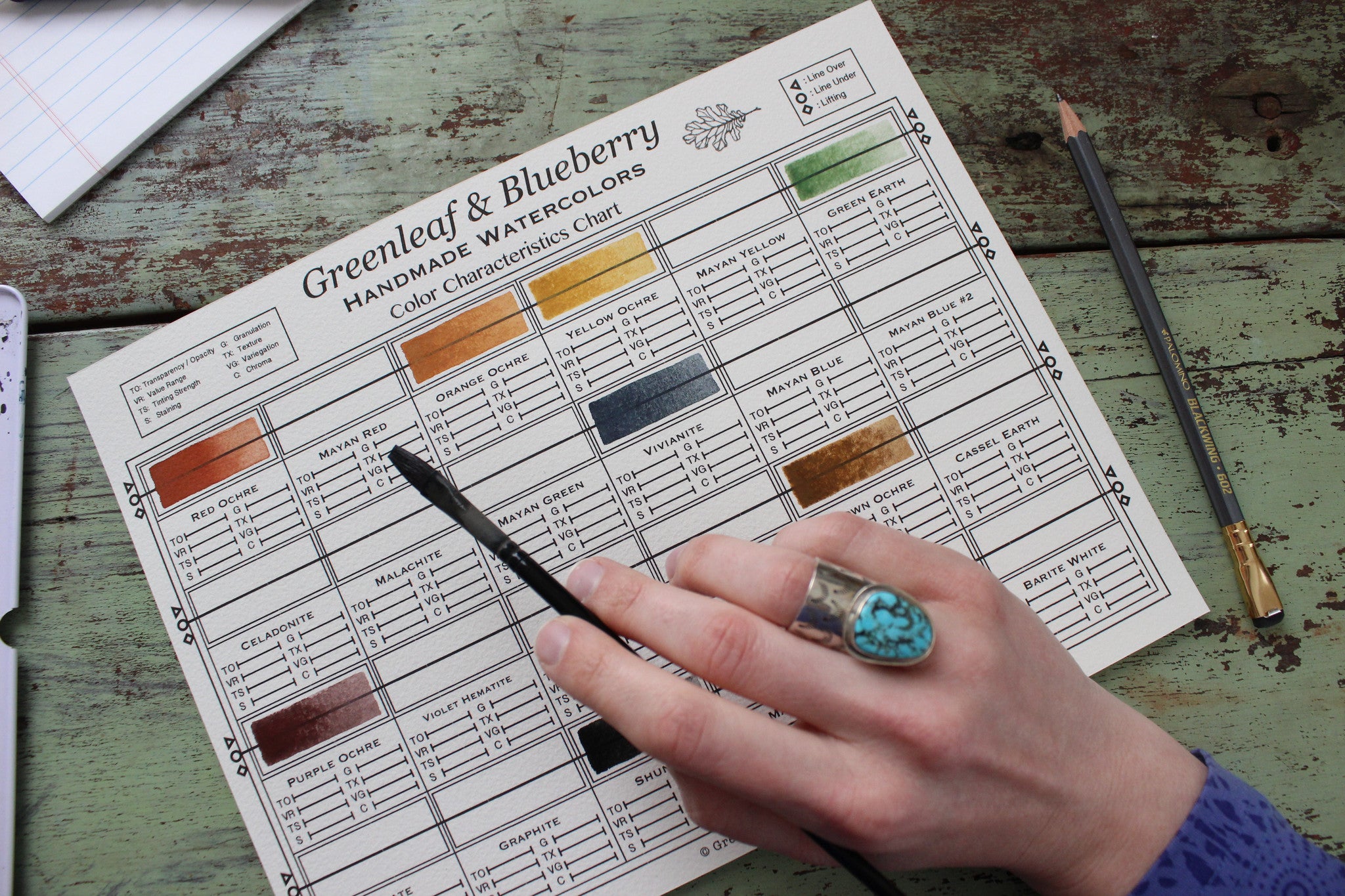 Paintable Chart Collection – Greenleaf & Blueberry