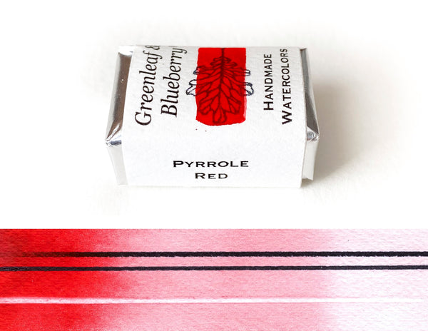 Pyrrole Red Watercolor Paint, Full Pan – Greenleaf & Blueberry
