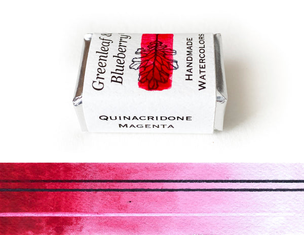 Quinacridone Magenta Watercolor Paint, Full Pan – Greenleaf & Blueberry