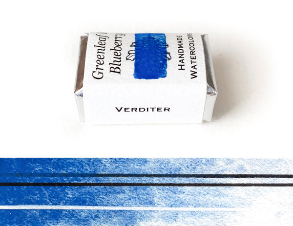 Verditer Watercolor Paint, Full Pan, R – Greenleaf & Blueberry